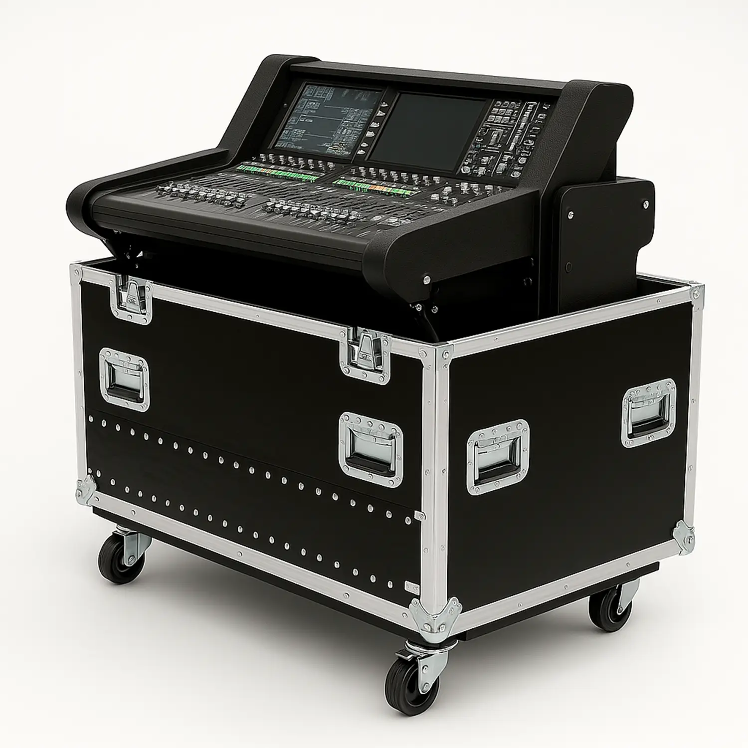 Case Mesa de Trabajo para Consola – con Doghouse Hidráulico - Fly Cases ...